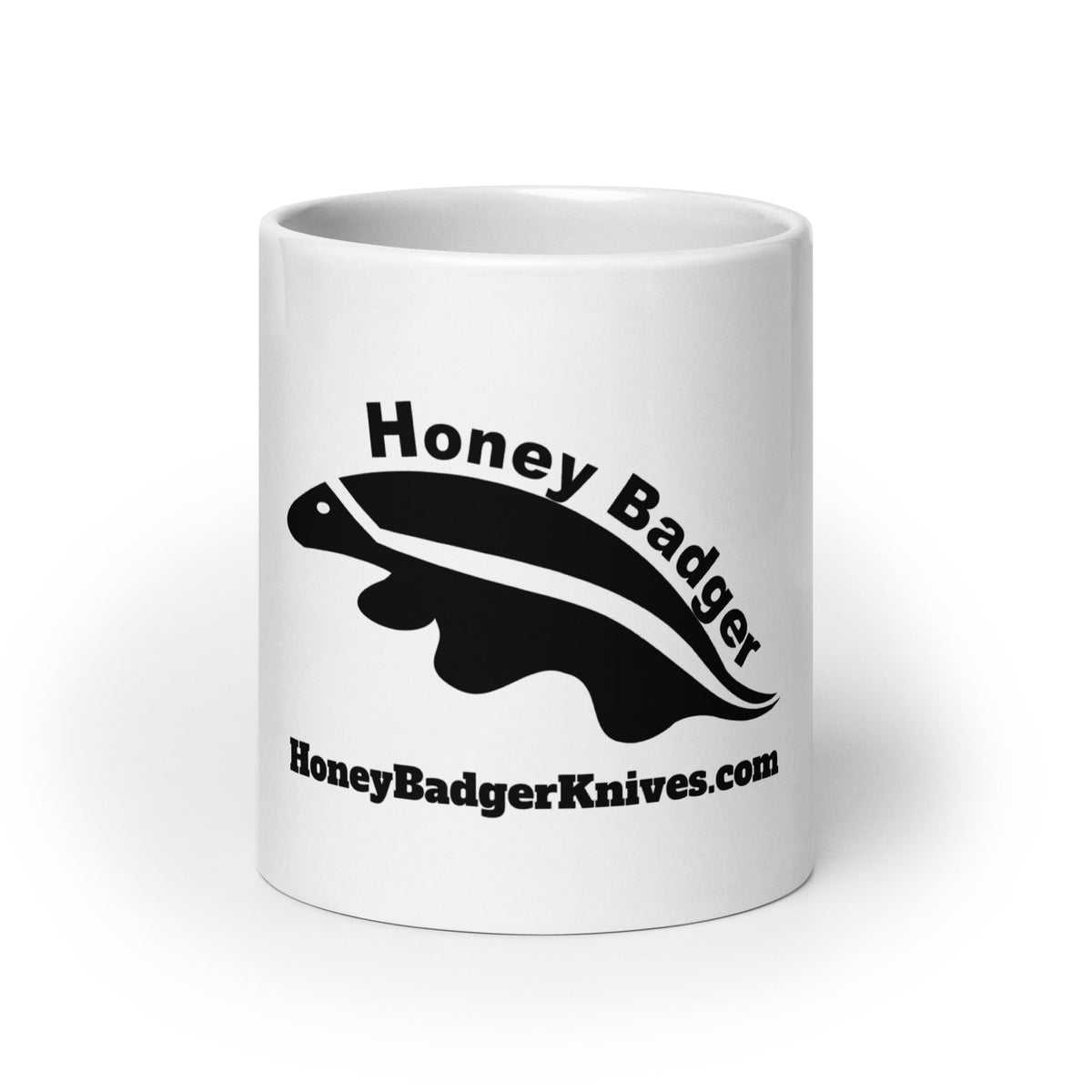 Honey Badger White Glossy Coffee Mug – Honey Badger Knives