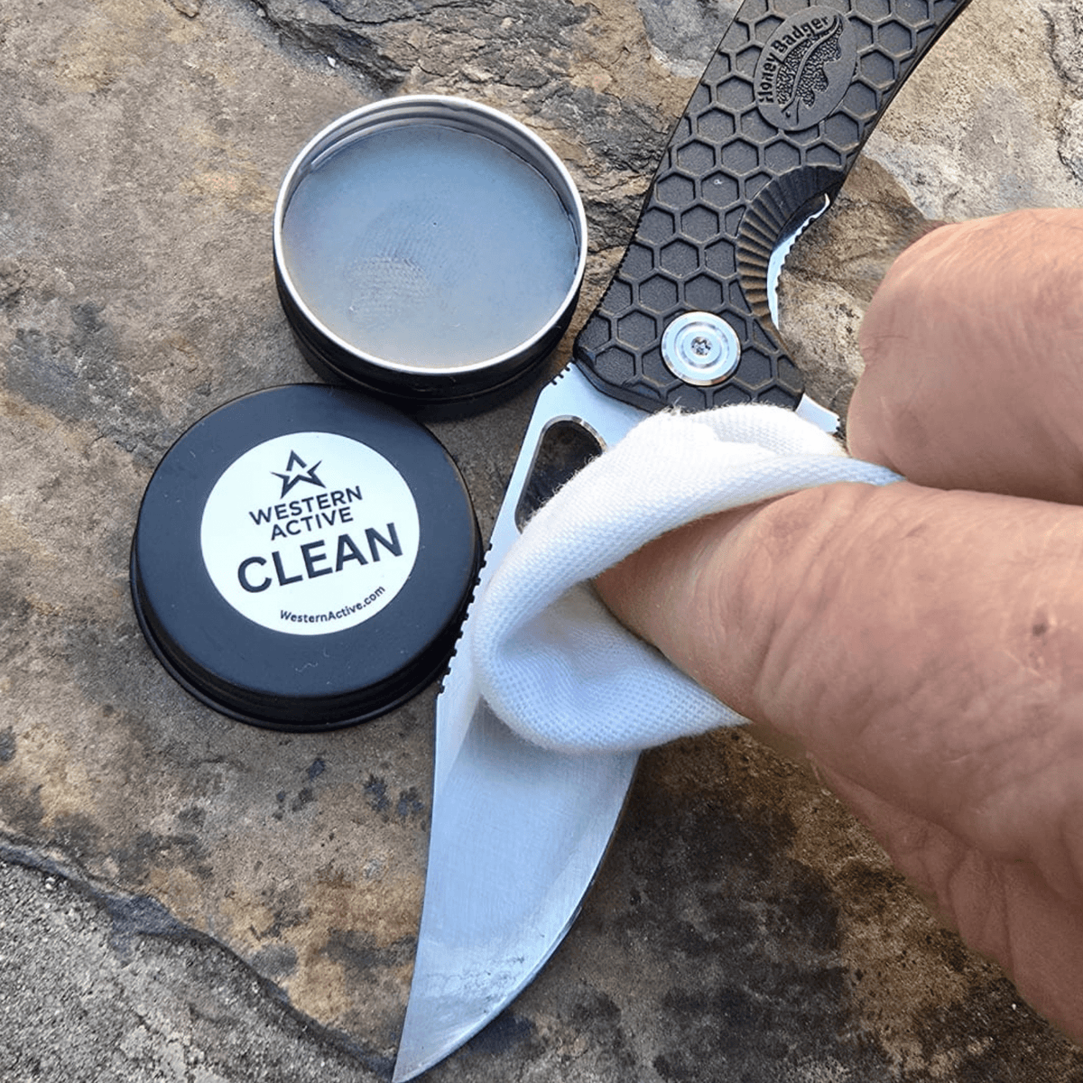 Western Active Clean Knife & Steel Cleaner – Honey Badger Knives